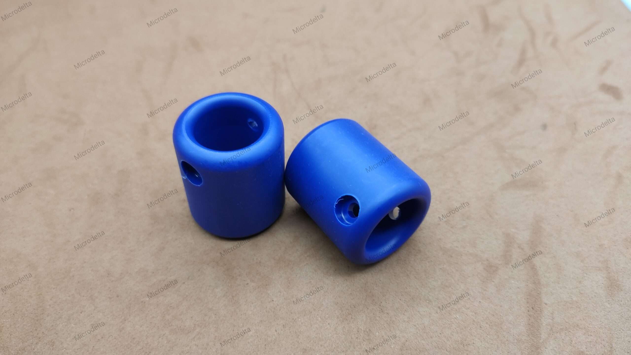 Piezas en delrin (POM) azul - Microdelta